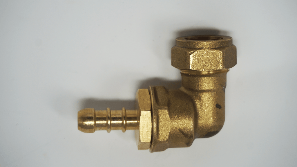 15mm Compression Elbow to 1/2" INCH BSP MALE 8mm FULHAM NOZZLE GAS HOS ...