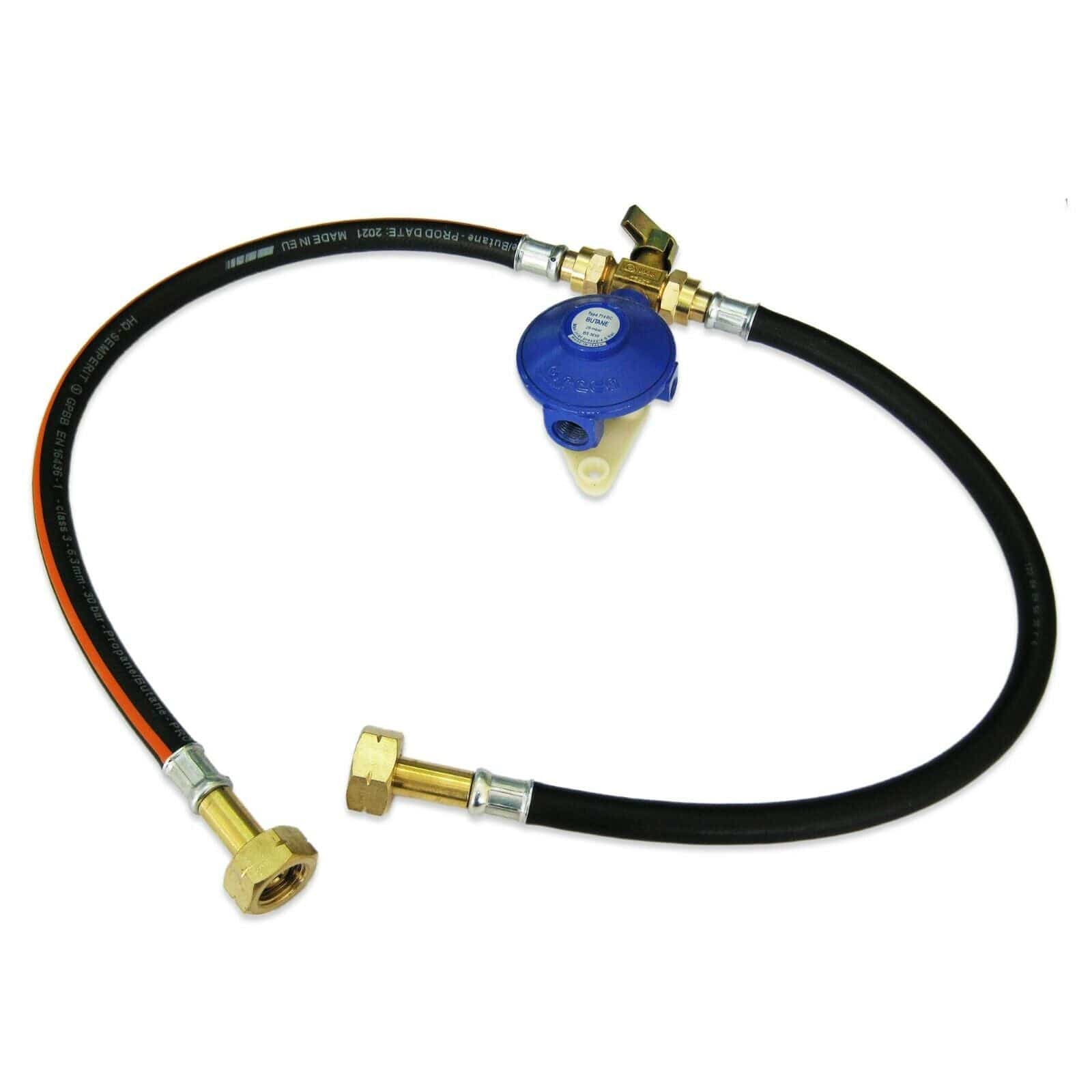 Butane Manual Changeover Regulator & Hose Kit 28mbar Inc Hoses ...