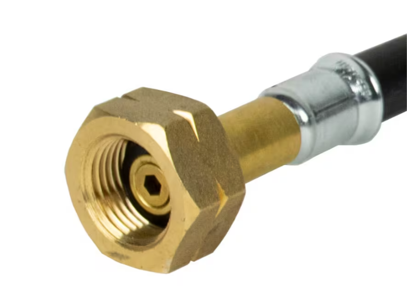 0.89m Butane Nut (Irish F-Valve) x W20 Caravan Gas Hose Pigtail ...