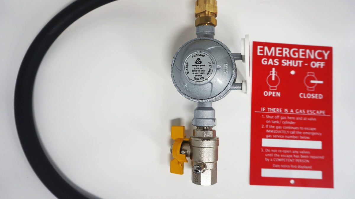 Single OPSO Propane Regulator Kit with 21mm Adaptor | 4kg/hr | EN16129 ...