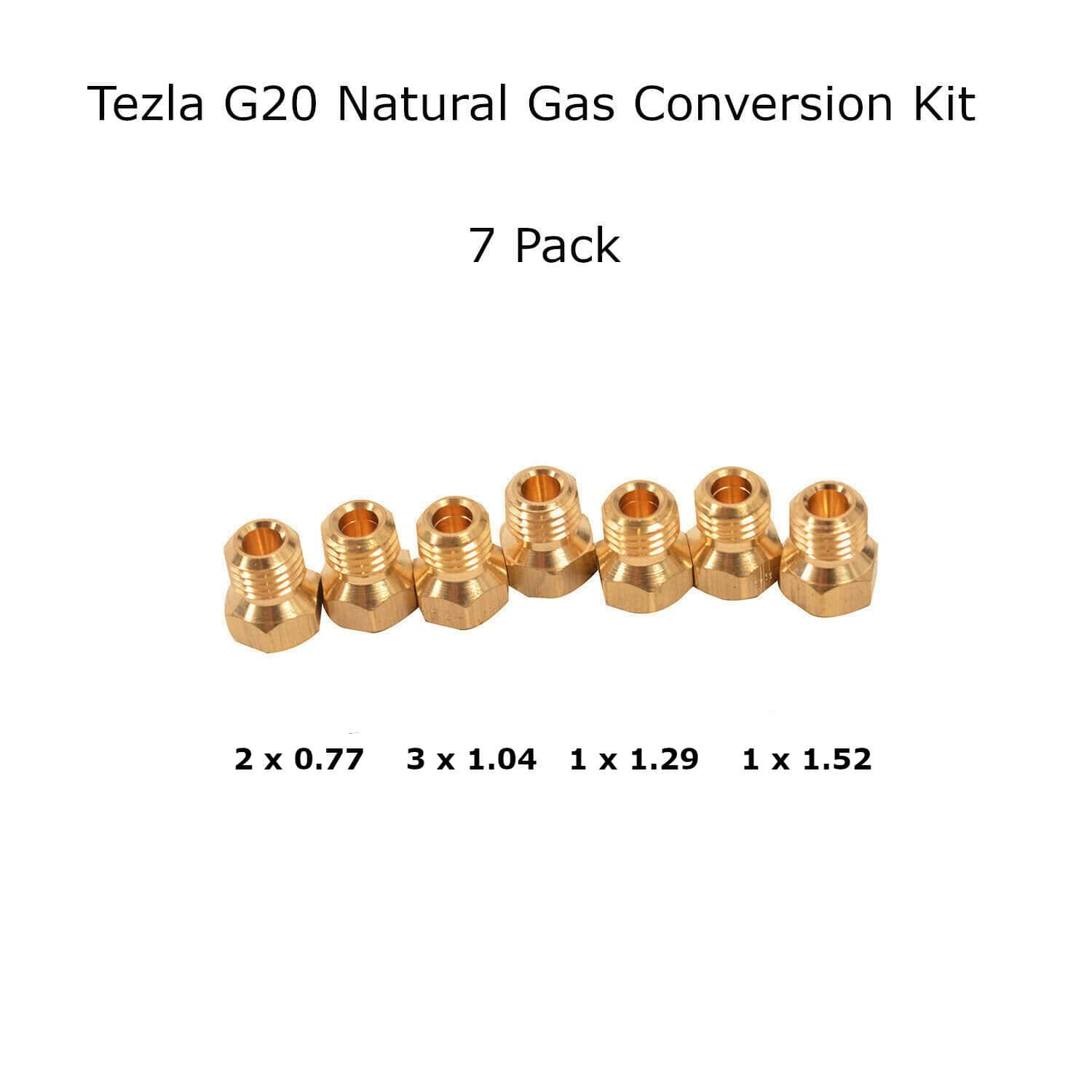 Natural Gas Jet Set -7 Burner Hob Injector Nozzle Conversion Kit ...